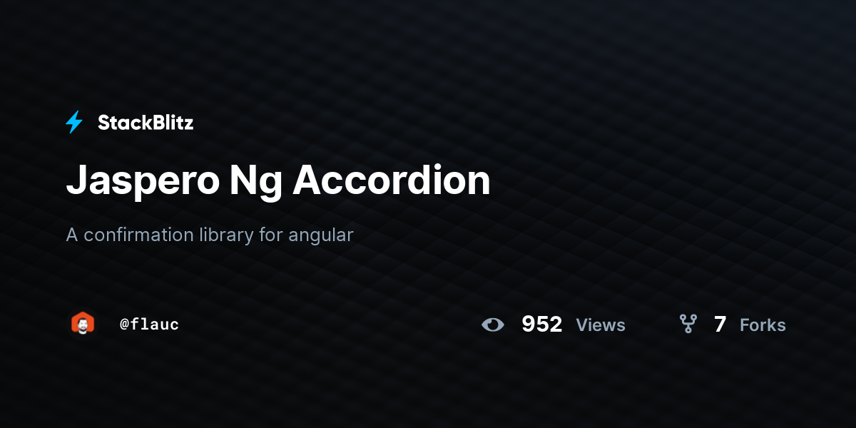 Jaspero Ng Accordion - StackBlitz