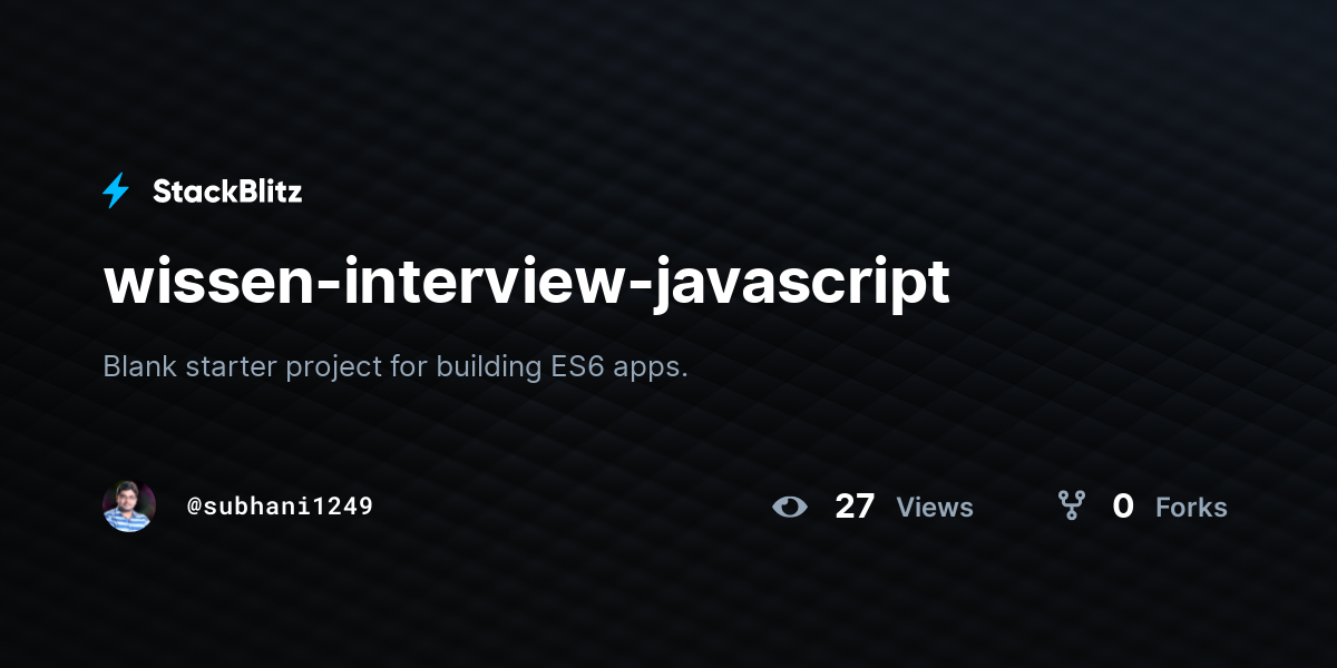 wissen-interview-javascript - StackBlitz wissen-interview-javascript - StackBlitz