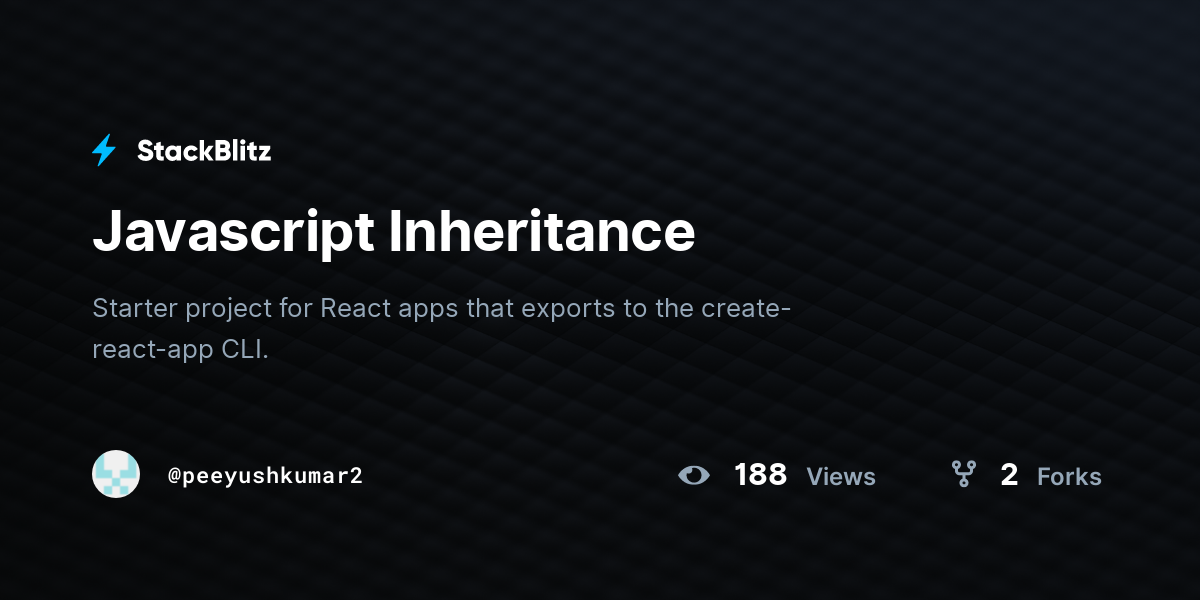 Javascript Inheritance Stackblitz 9680