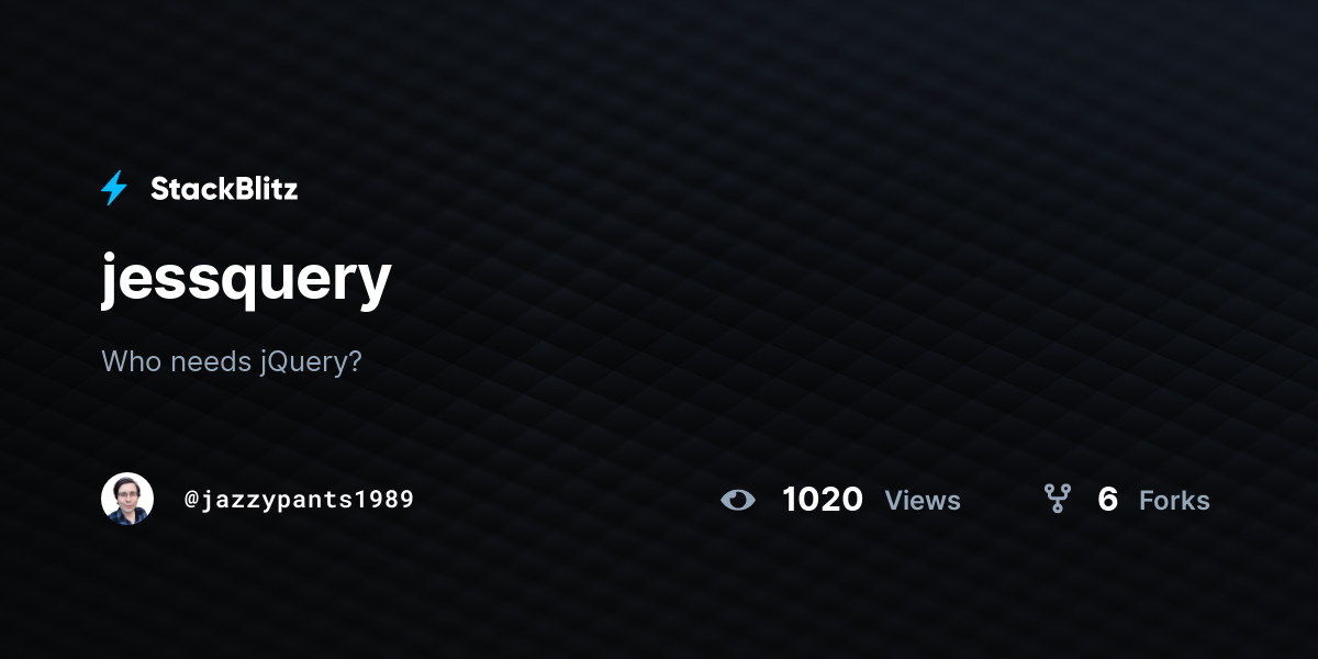 jessquery - StackBlitz