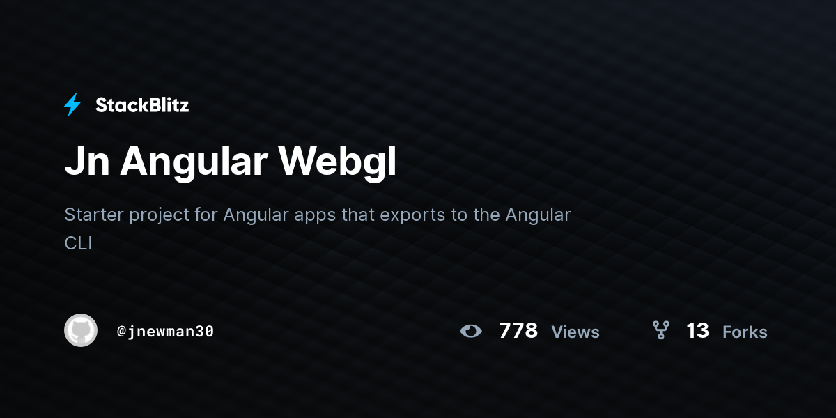 Jn Angular Webgl - StackBlitz