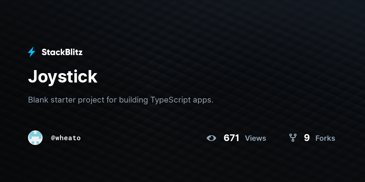 Joystick - StackBlitz