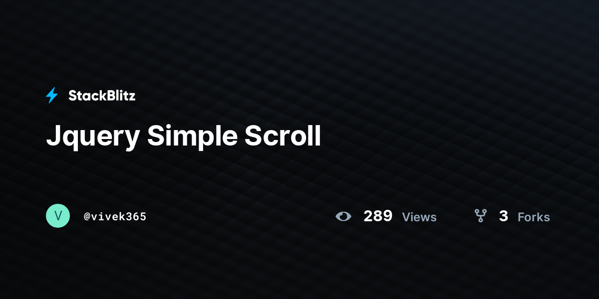 Jquery Simple Scroll - StackBlitz