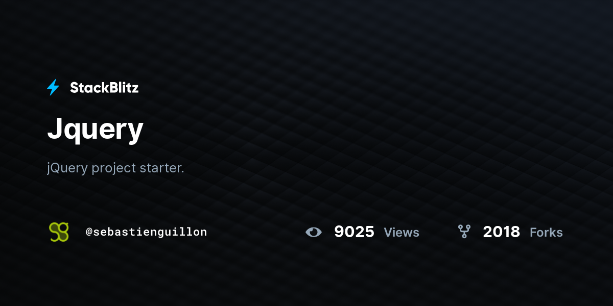 Jquery - StackBlitz