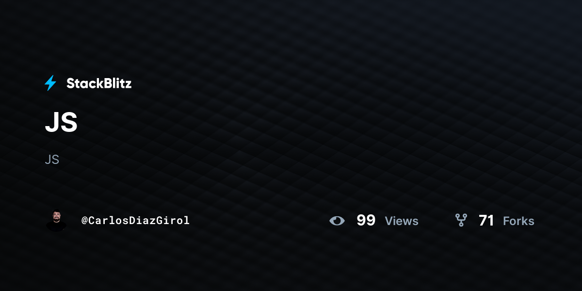 JS - StackBlitz
