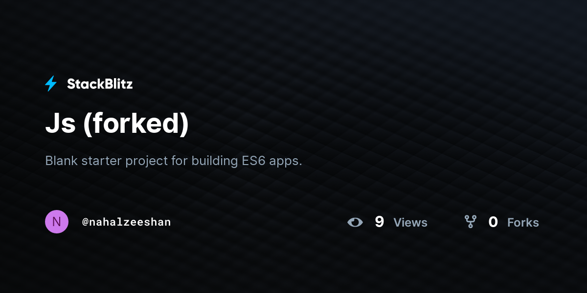 Js (forked) - StackBlitz