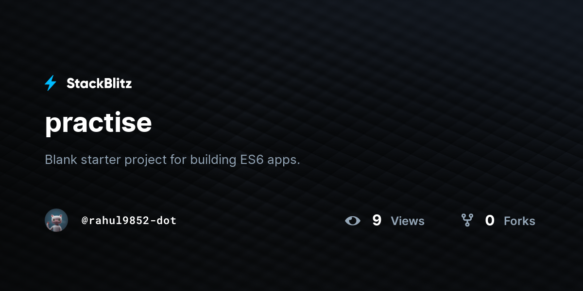 Practise Stackblitz