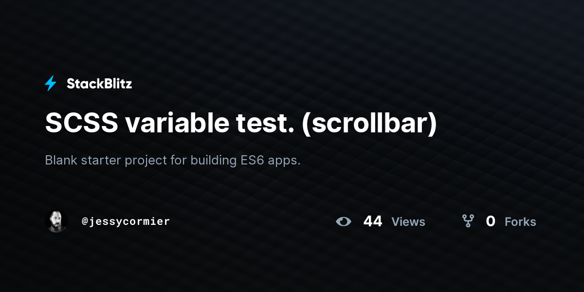 SCSS variable test. (scrollbar) - StackBlitz