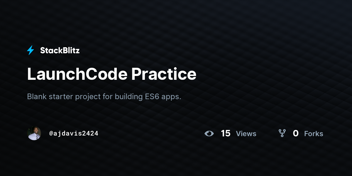 LaunchCode Practice - StackBlitz