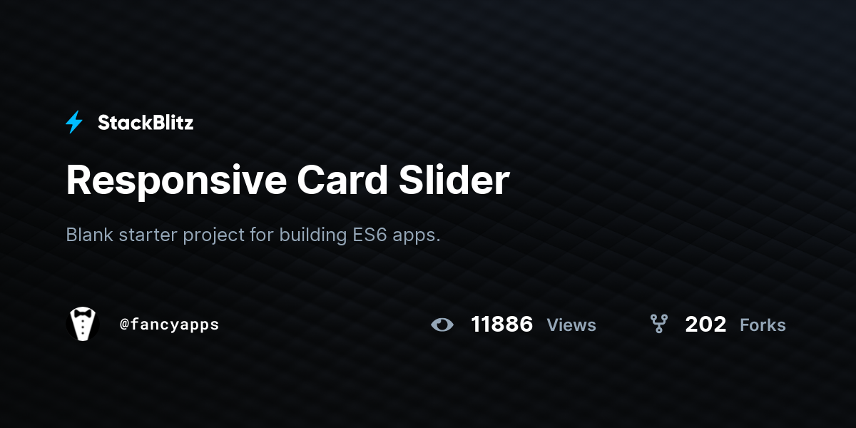 Responsive Card Slider - StackBlitz