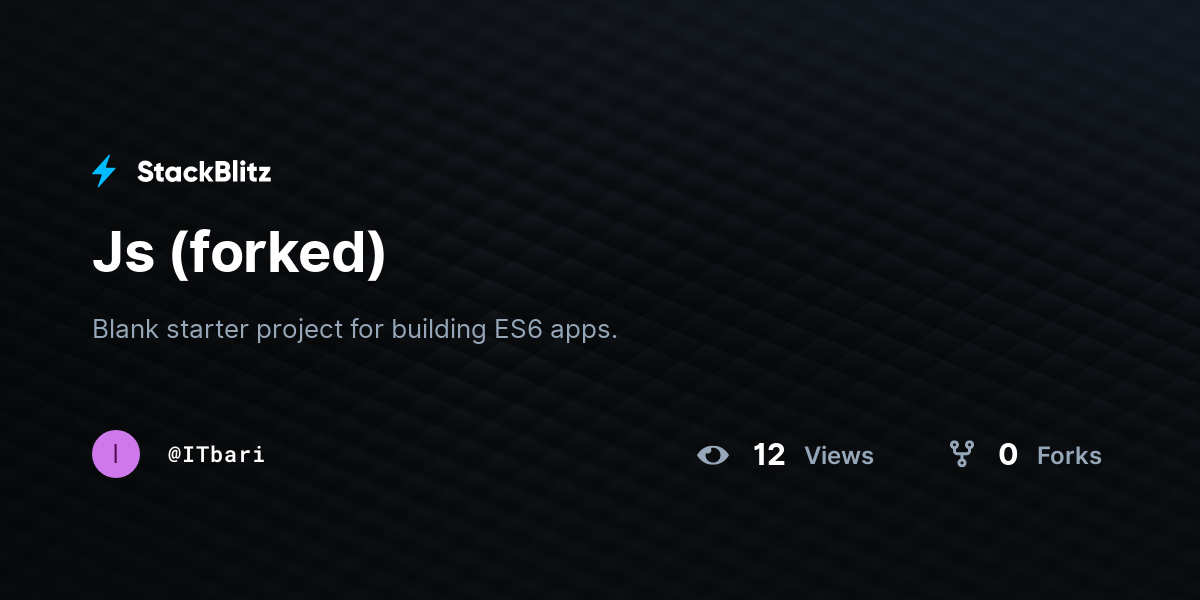 Js (forked) - StackBlitz