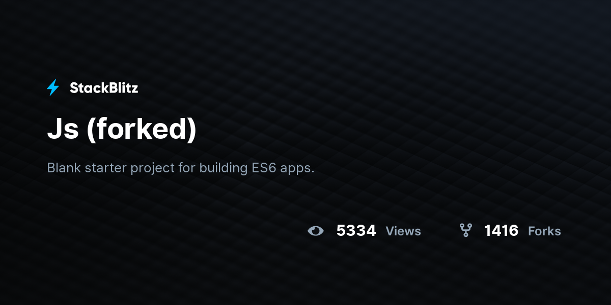 Js (forked) - StackBlitz