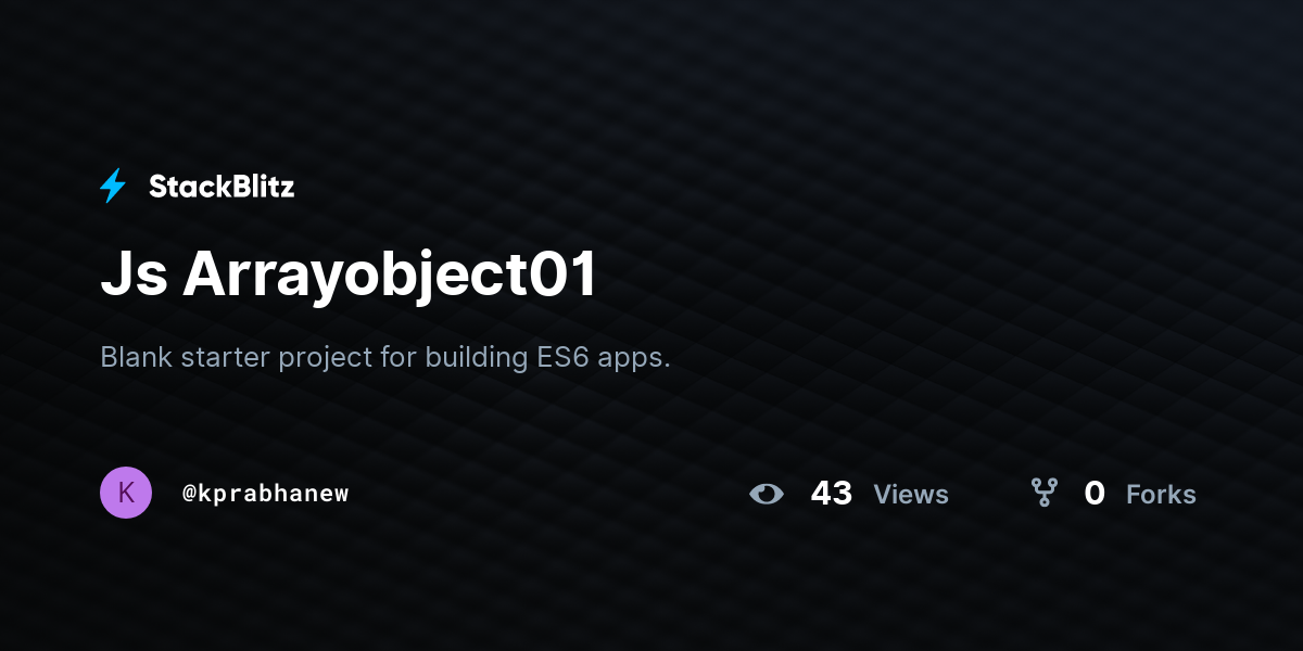 Js Arrayobject01 StackBlitz