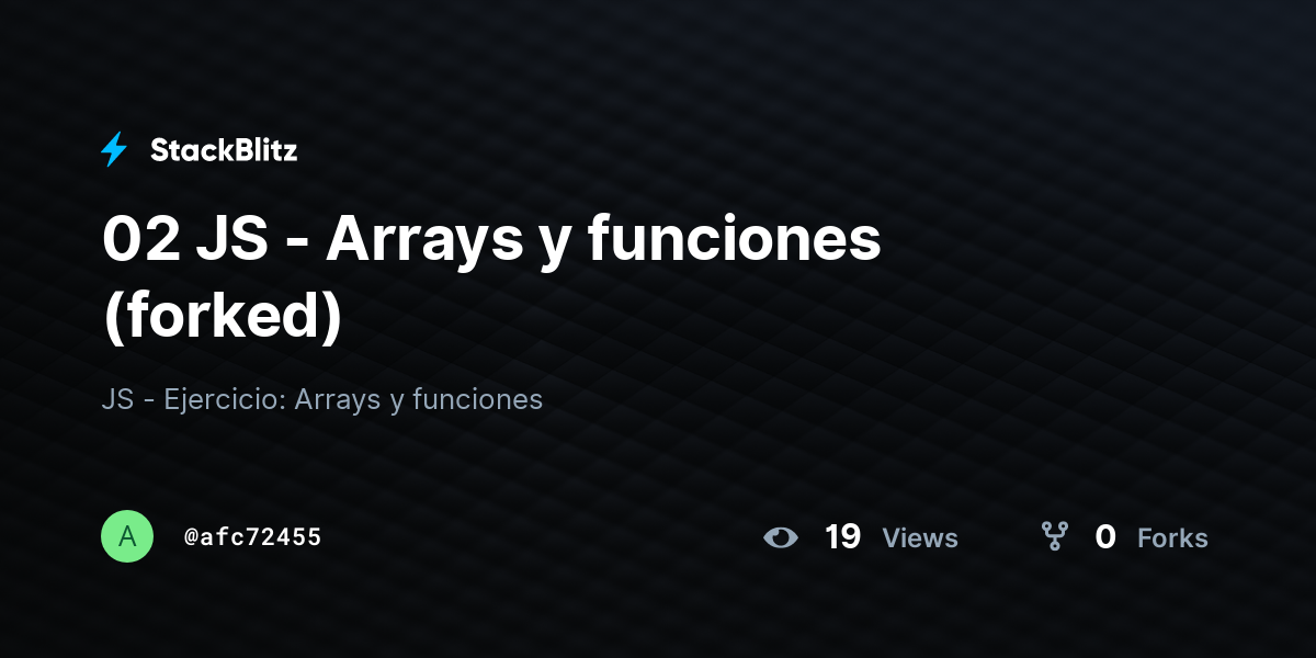 02 JS - Arrays y funciones (forked) - StackBlitz
