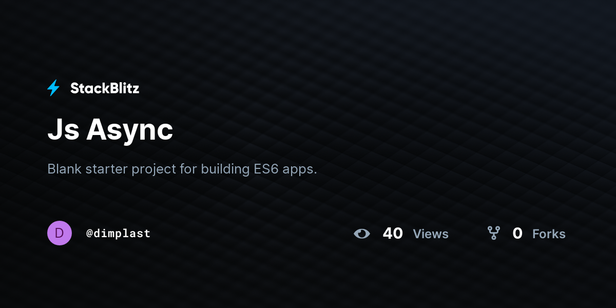 Js Async - StackBlitz