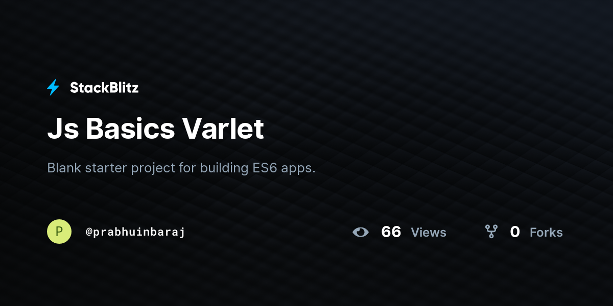 Js Basics Varlet - StackBlitz