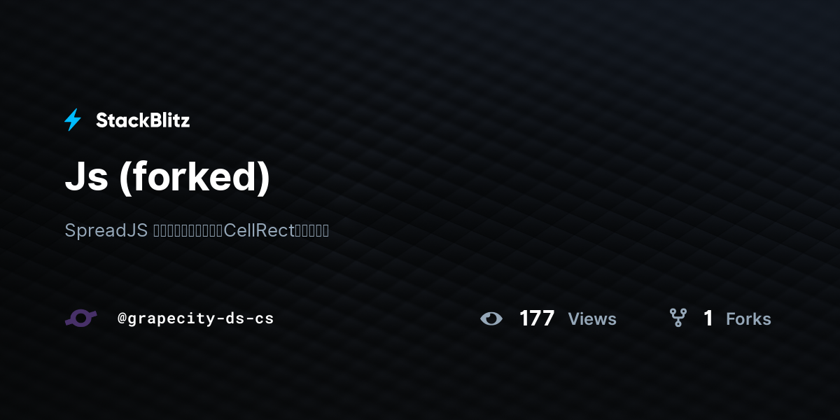 Js (forked) - StackBlitz