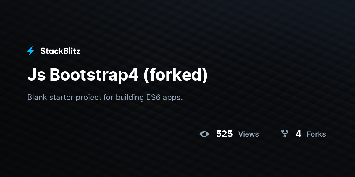 Js Bootstrap4 (forked) - StackBlitz