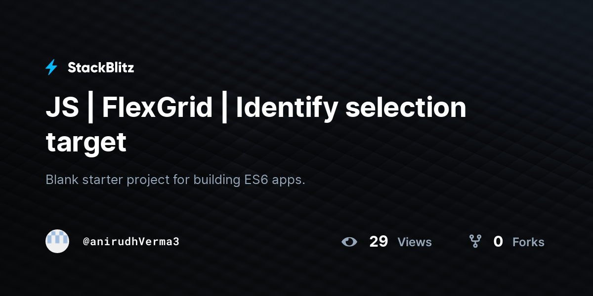 JS | FlexGrid | Identify selection target - StackBlitz