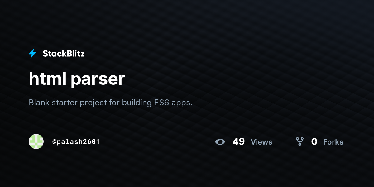 html parser - StackBlitz