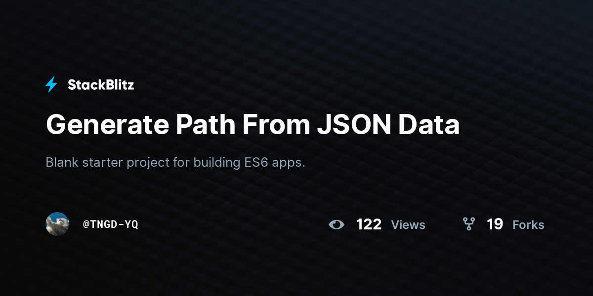 Generate Path From JSON Data - StackBlitz