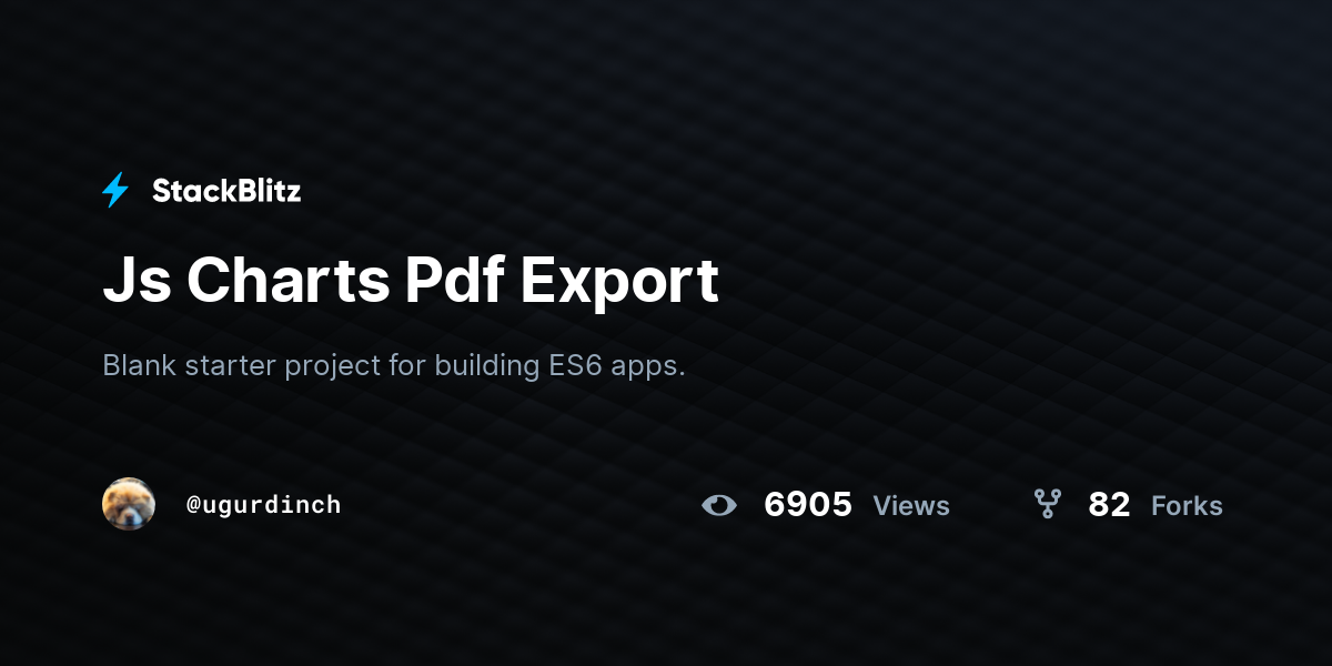 Js Charts Pdf Export - StackBlitz