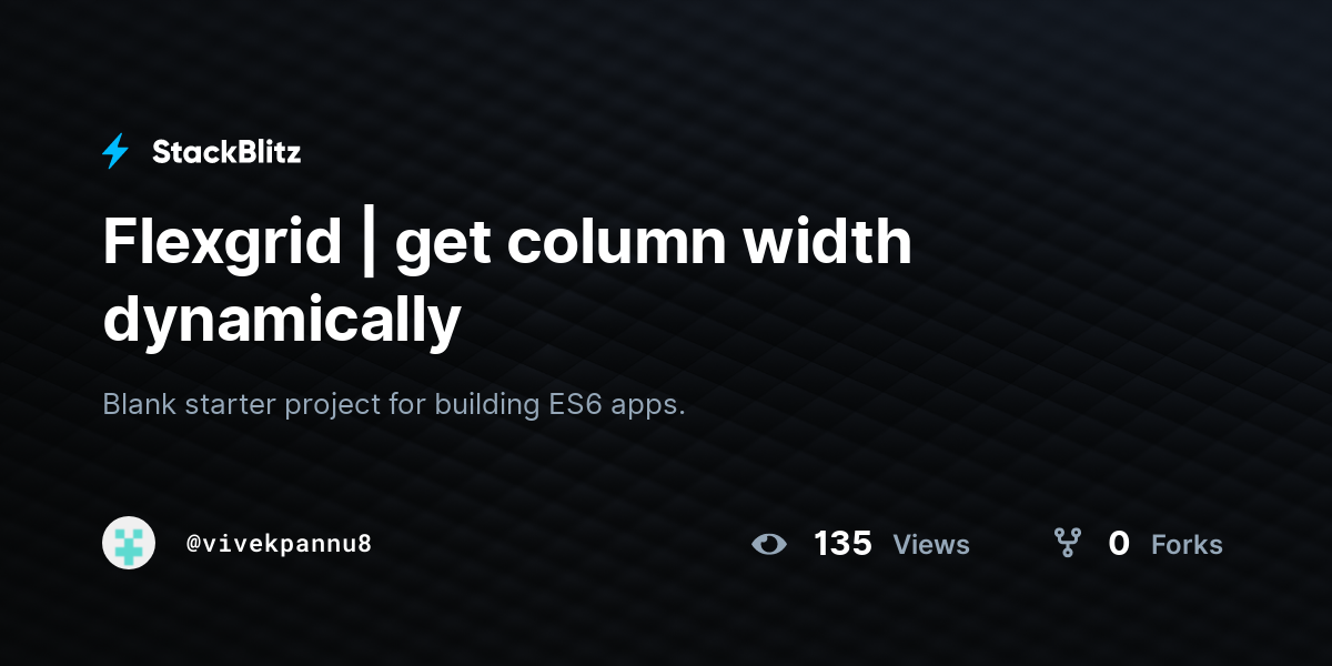Flexgrid | get column width dynamically - StackBlitz