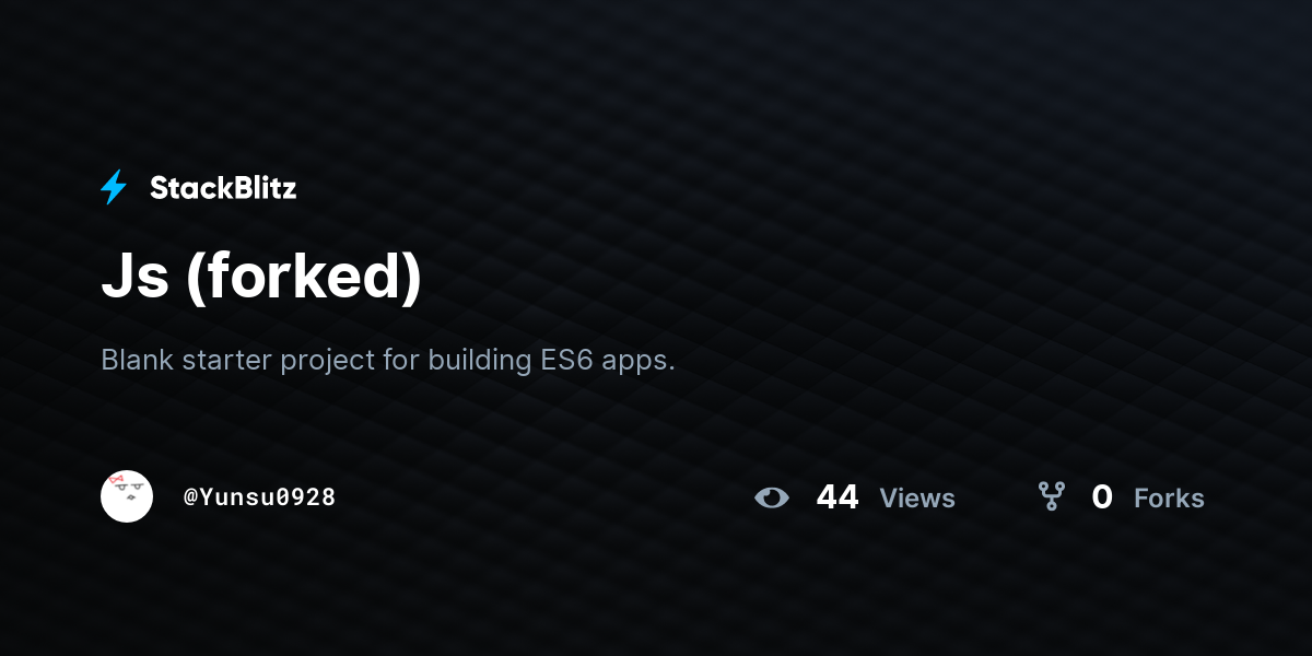 Js (forked) - StackBlitz