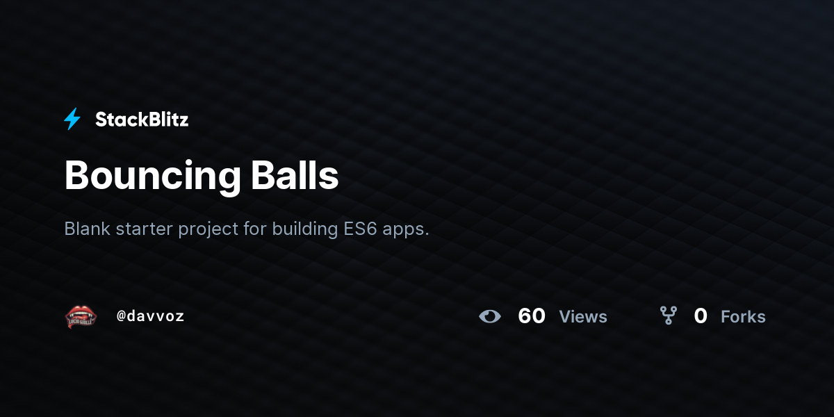 Bouncing Balls - StackBlitz