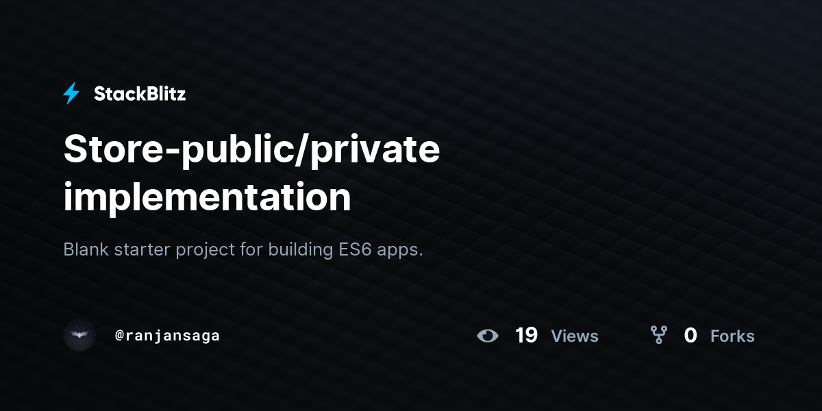 Store-public/private implementation - StackBlitz