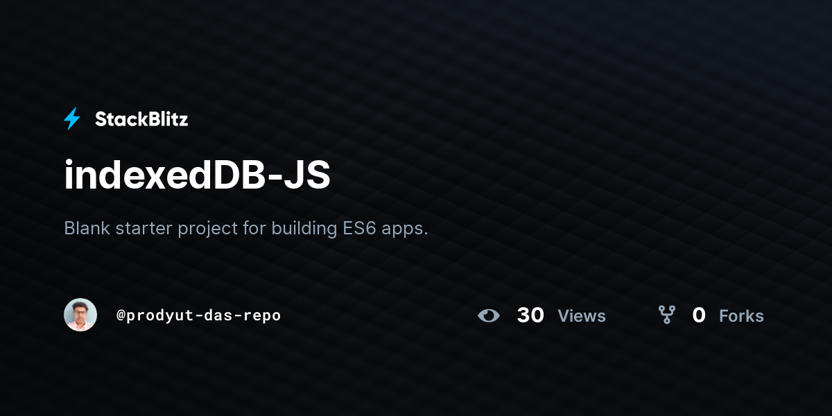 indexedDB-JS - StackBlitz
