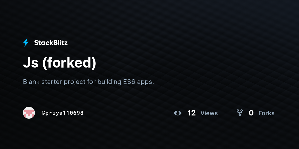 Js (forked) - StackBlitz