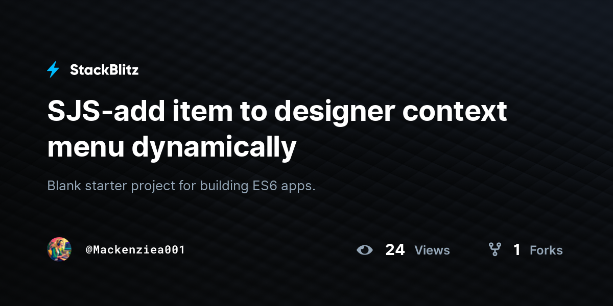 SJS-add item to designer context menu dynamically - StackBlitz SJS-add item to designer context menu dynamically - StackBlitz