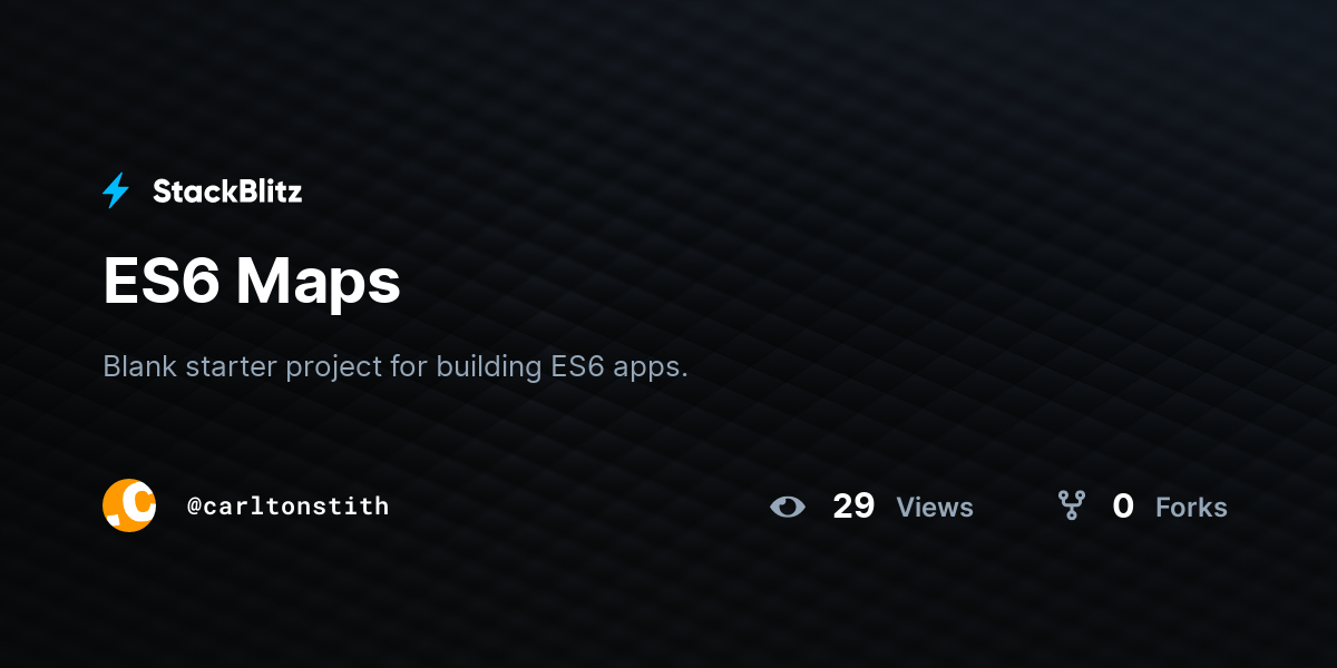 ES6 Maps - StackBlitz
