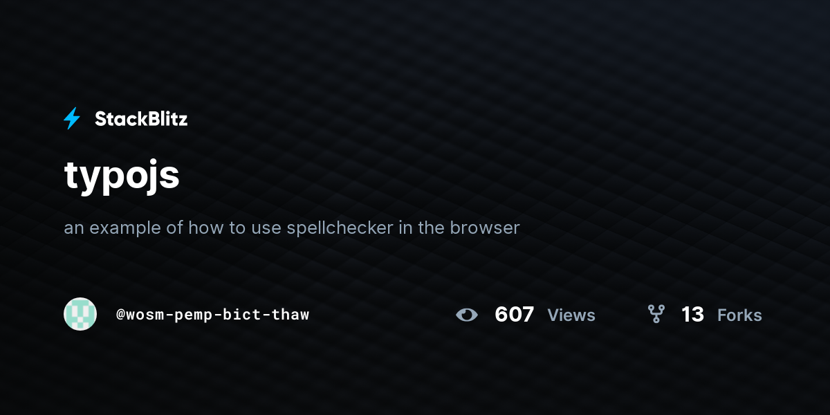typojs - StackBlitz