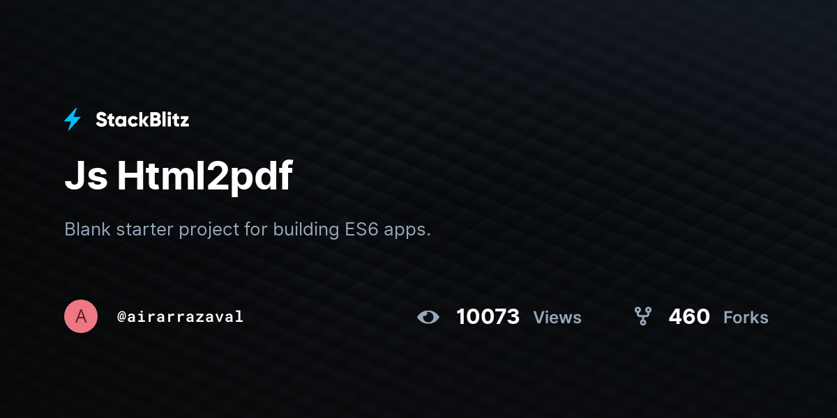 Js Html2pdf - StackBlitz