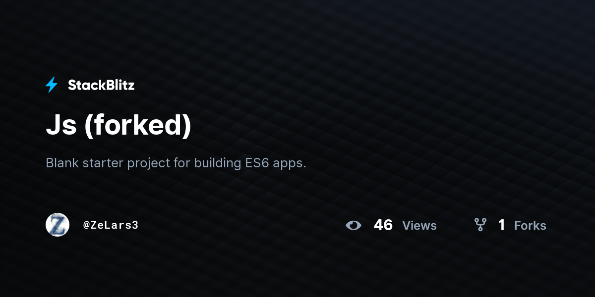 Js (forked) - StackBlitz