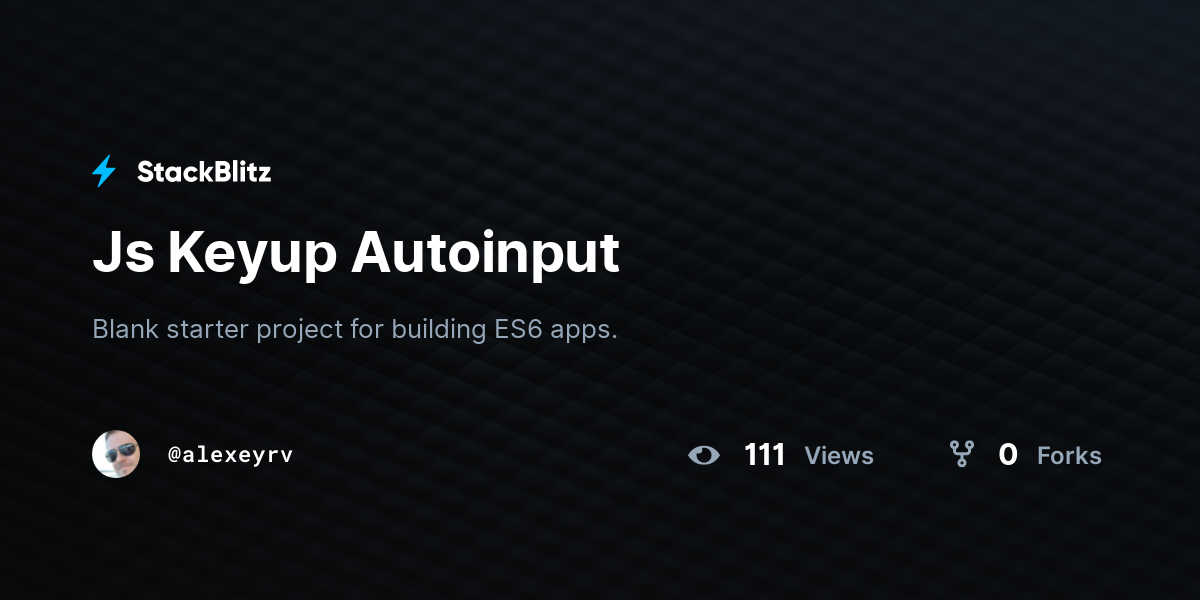 Js Keyup Autoinput - StackBlitz Js Keyup Autoinput - StackBlitz