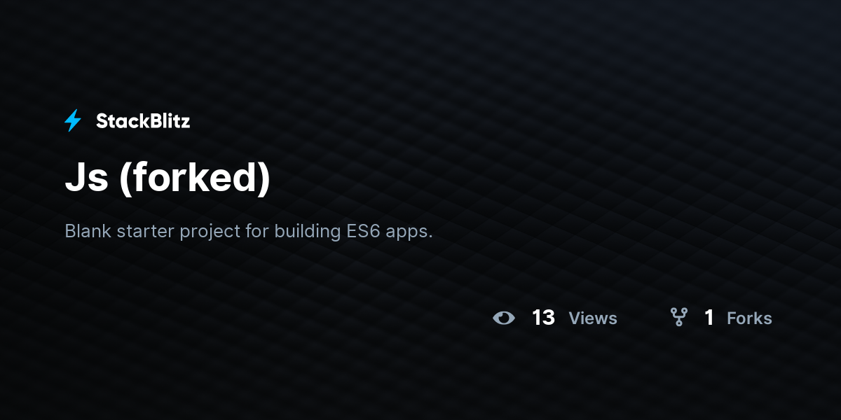 Js (forked) - StackBlitz