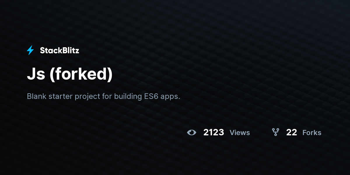 Js (forked) - StackBlitz