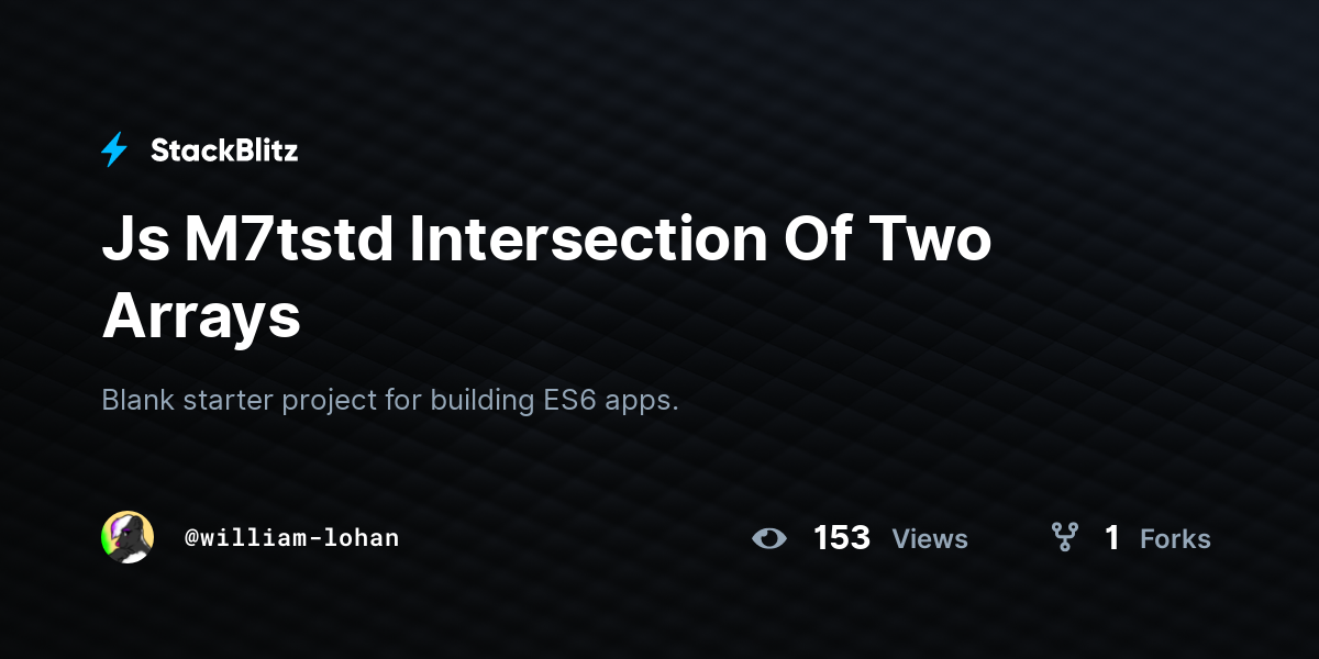 js-m7tstd-intersection-of-two-arrays-stackblitz