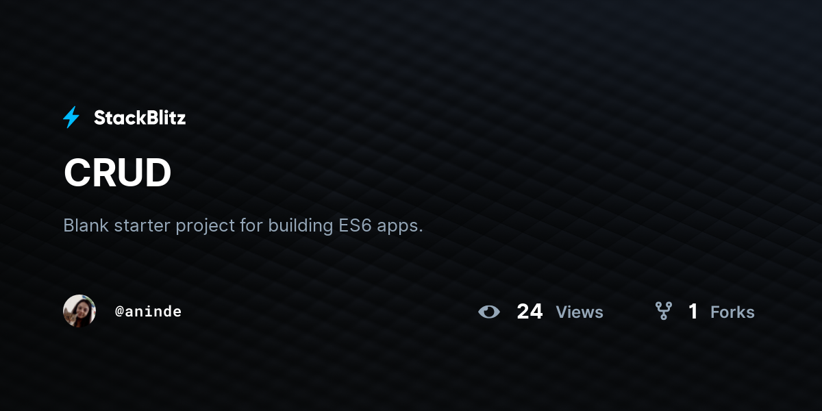CRUD - StackBlitz