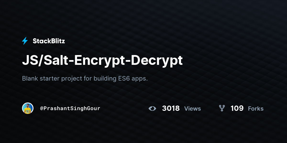 JS/Salt-Encrypt-Decrypt - StackBlitz