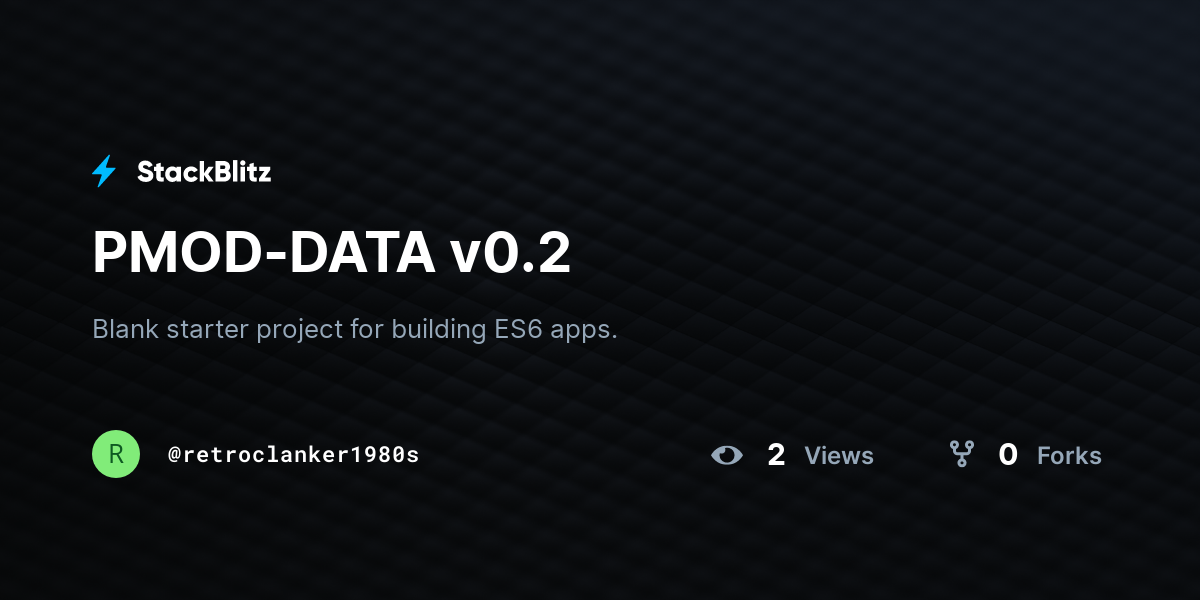 PMOD-DATA v0.2 - StackBlitz