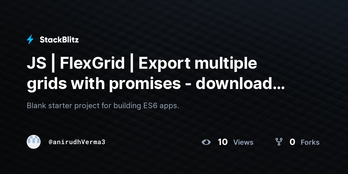 JS | FlexGrid | Export multiple grids with promises - download using ...