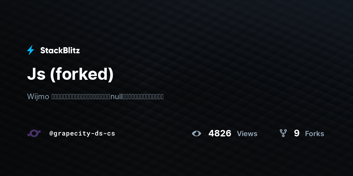 Js (forked) - StackBlitz