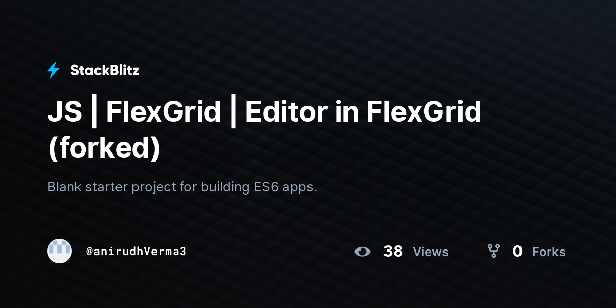 JS | FlexGrid | Editor in FlexGrid (forked) - StackBlitz JS | FlexGrid | Editor in FlexGrid (forked) - StackBlitz