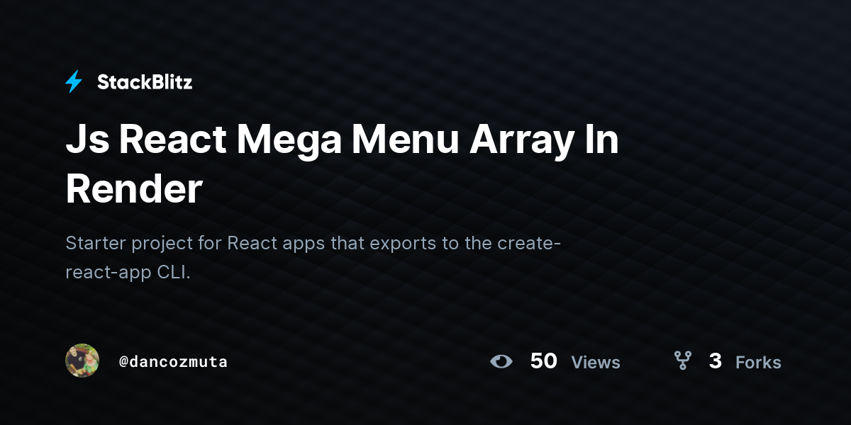 Js React Mega Menu Array In Render - StackBlitz