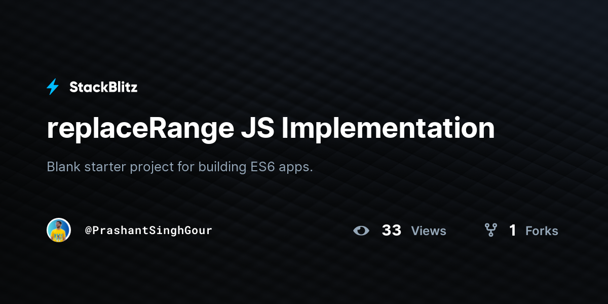 replaceRange JS Implementation - StackBlitz
