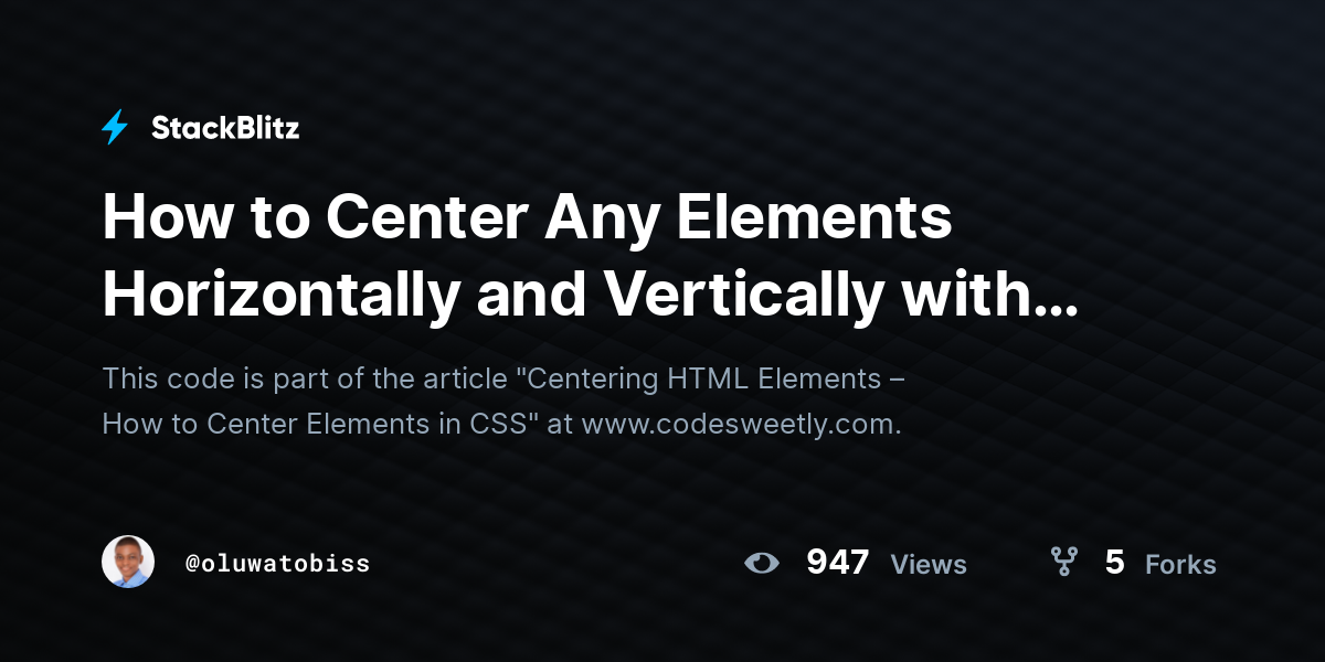 How to Center Any Elements Horizontally and Vertically with Flexbox ...